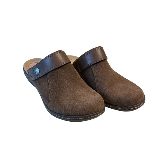 Clarks | Shoes | Clarks Laurieann Suede Brown Clog Mules | Poshmark